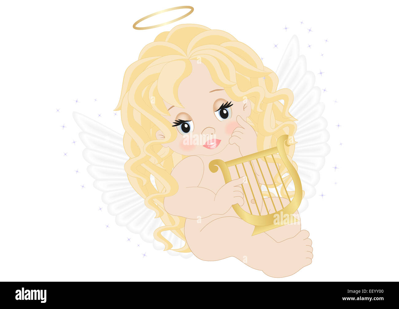 little angel isolated on white background Stock Photo - Alamy