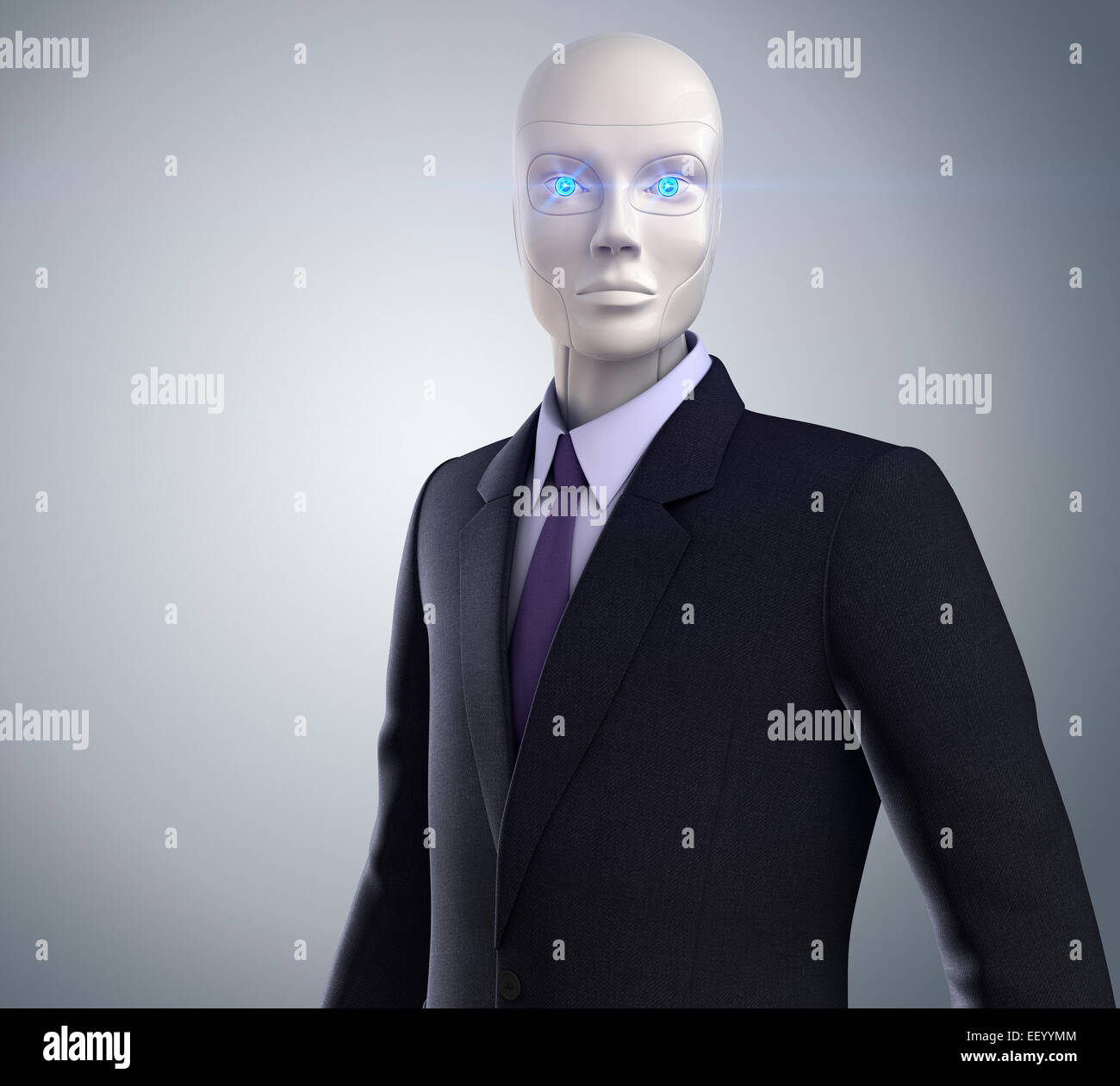 robot dressed in a business suit Stock Photo - Alamy