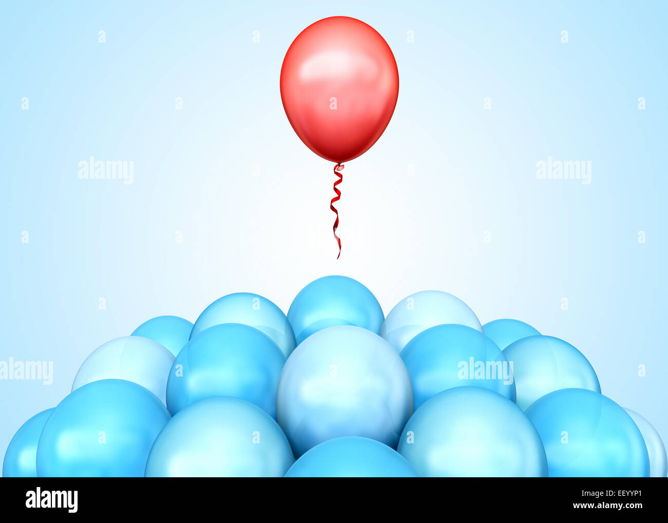 Red balloon flying away Stock Photo - Alamy