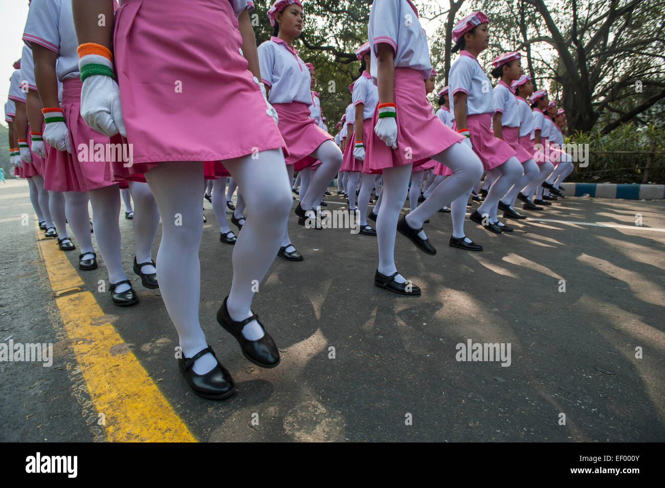 Calcutta, Indian state West Bengal. 24th Jan, 2015. Indian school ...
