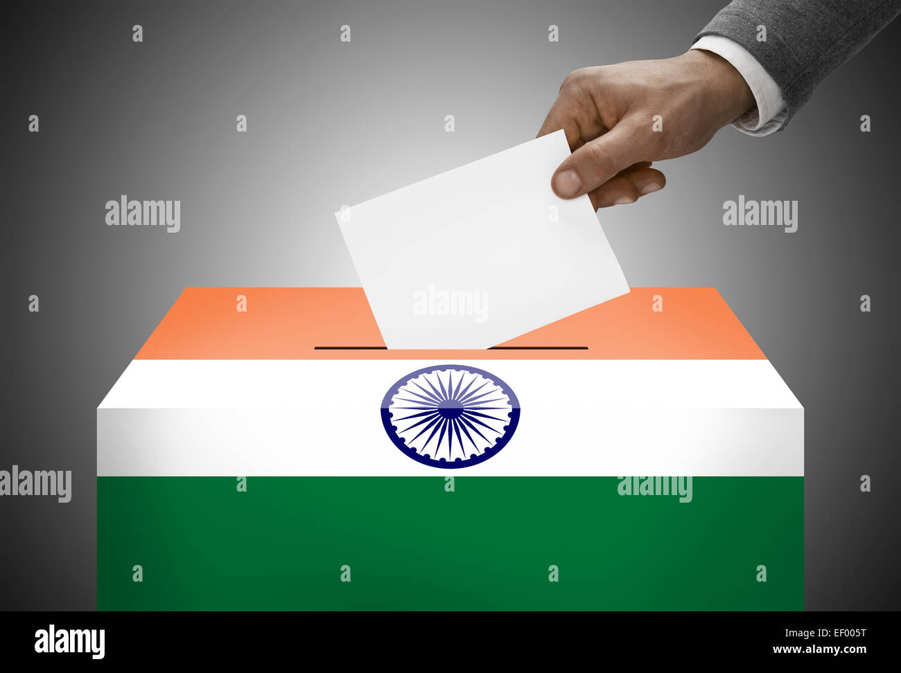 Indian voting polling booth hi-res stock photography and images - Alamy