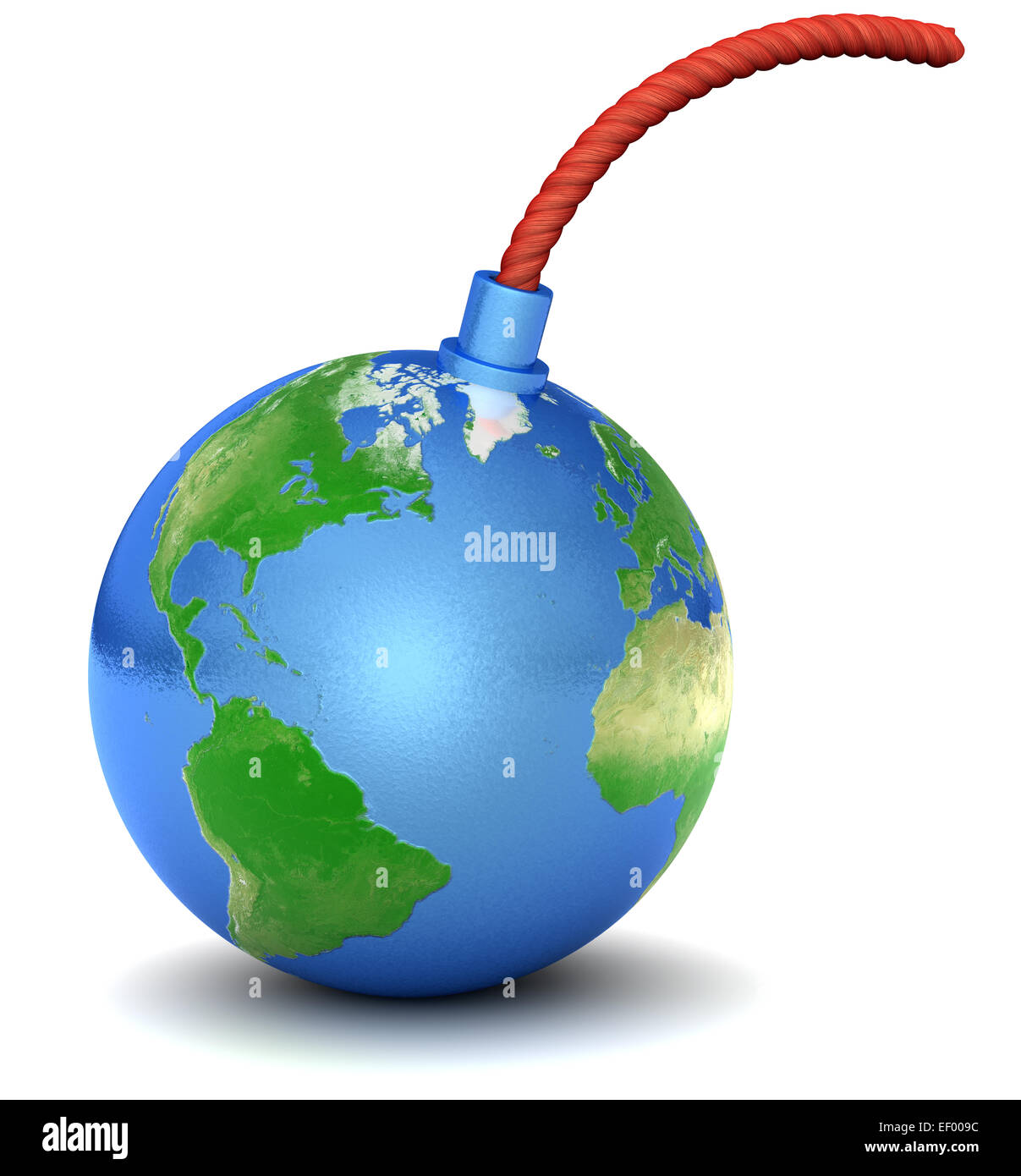 Bomb with Earth texture Stock Photo - Alamy