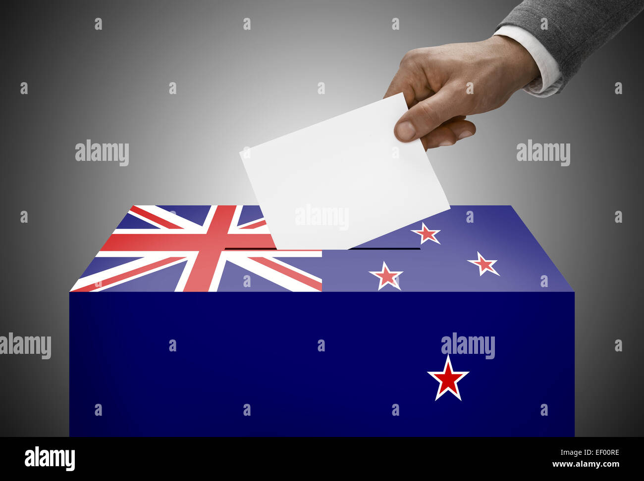 Ballot box flag new zealand hi-res stock photography and images - Alamy