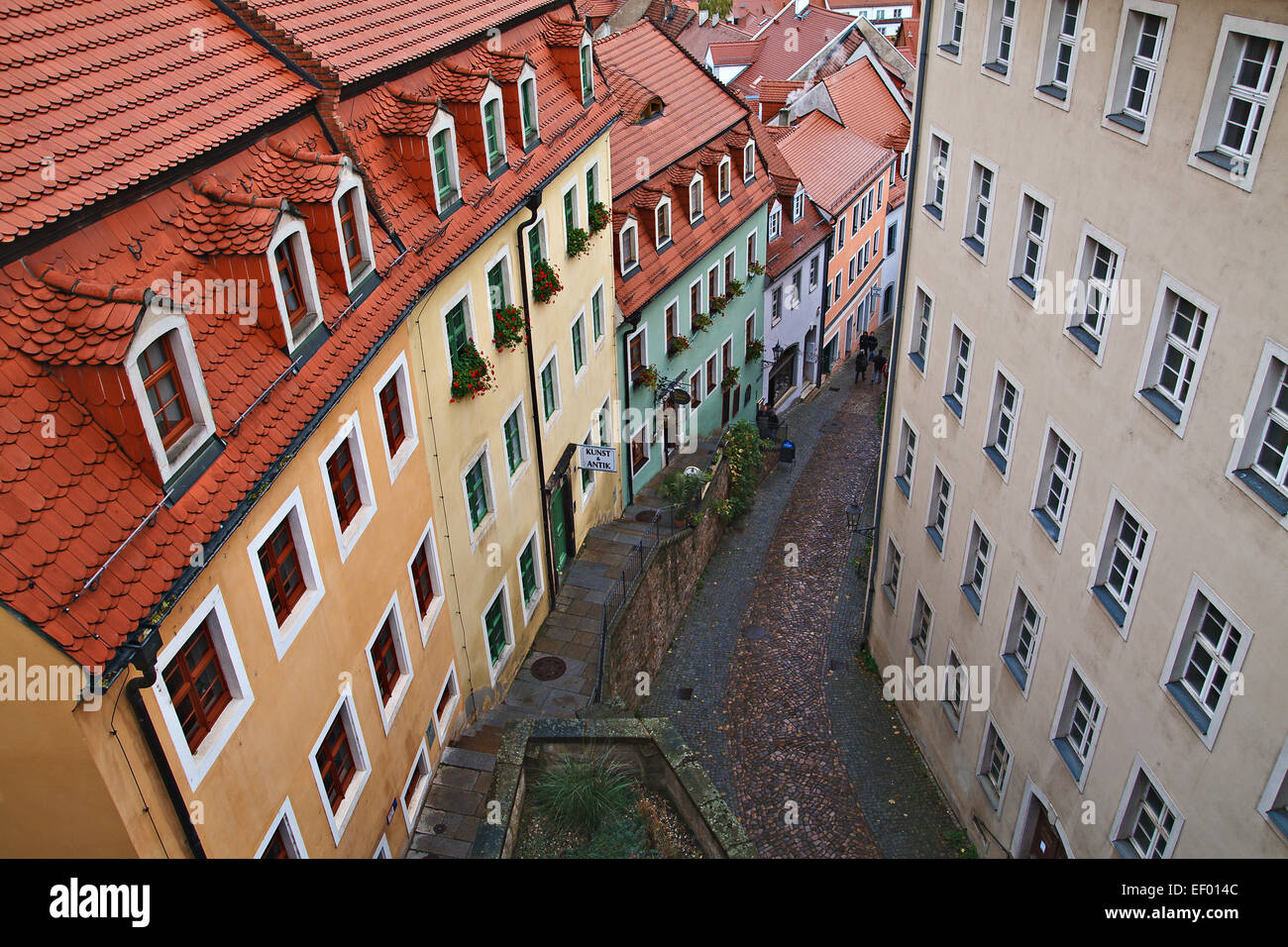 View of a street canyon Stock Photo - Alamy