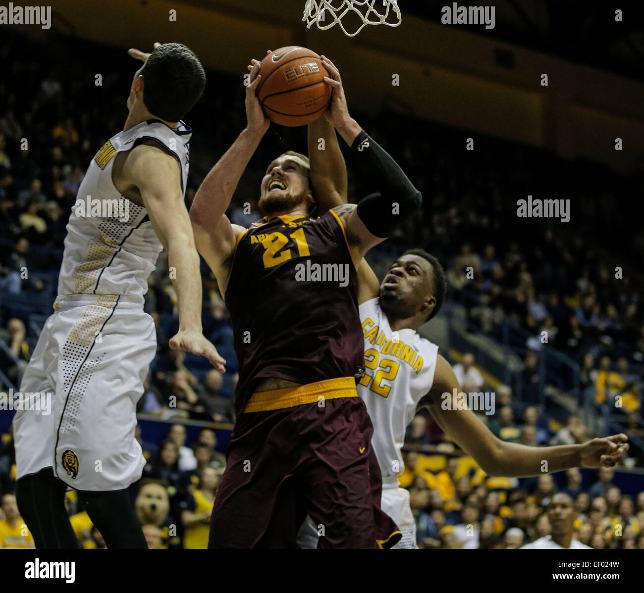 Berkeley USA CA. 22nd Jan, 2015. ASU F/C # 21 Eric Jacobsen battle for ...
