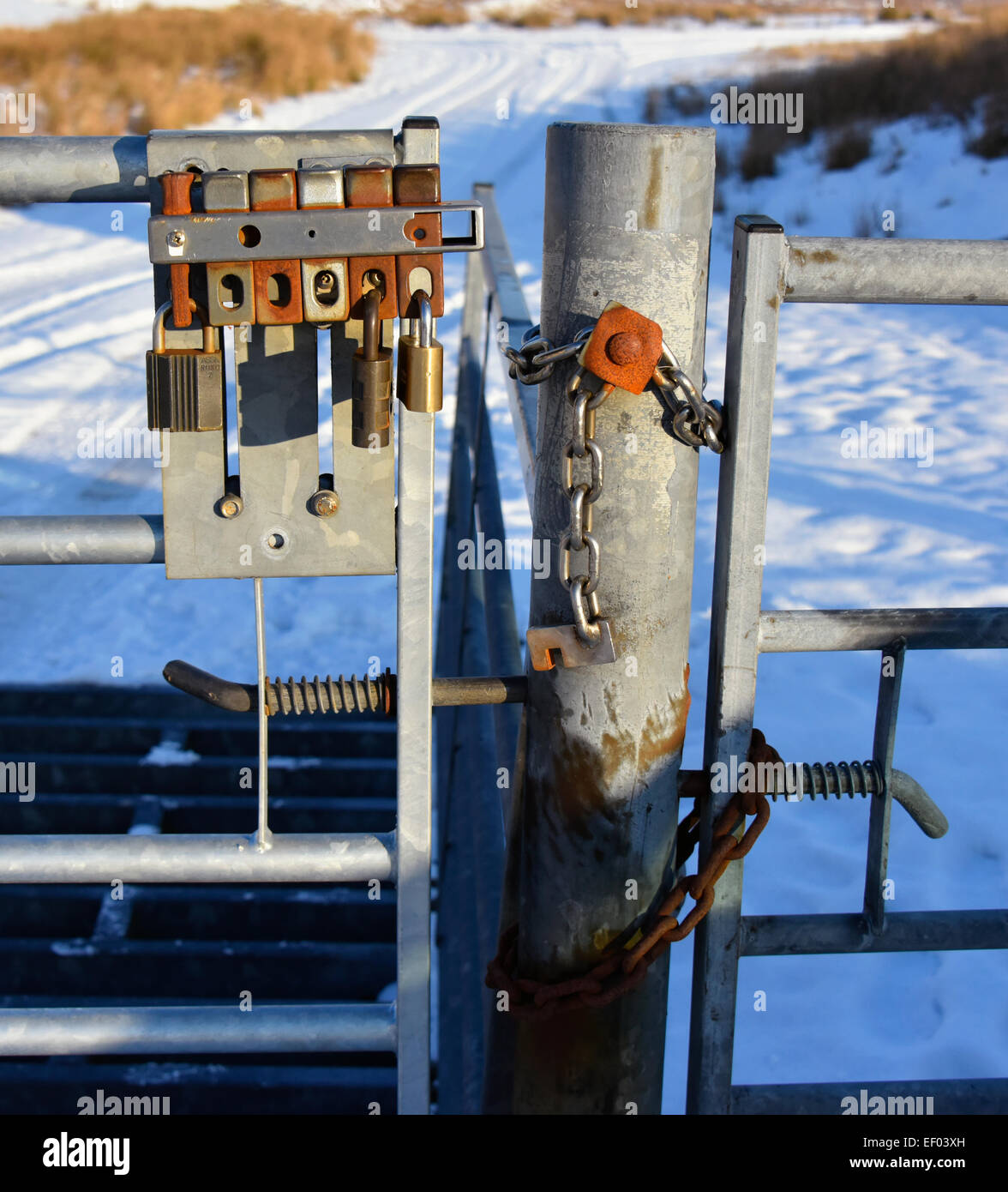 Steel farm gates hi-res stock photography and images - Alamy