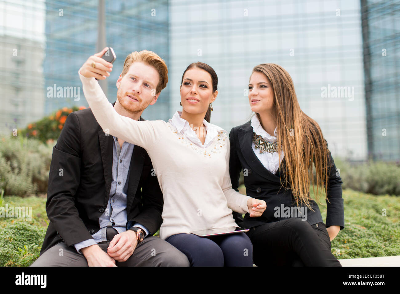 Smart group people posing photograph hi-res stock photography and ...