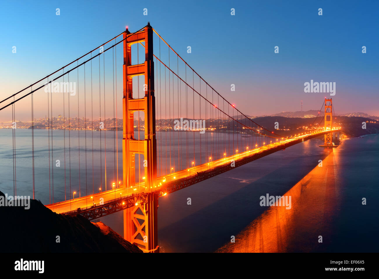 Golden Gate Bridge in San Francisco as the famous landmark Stock Photo ...