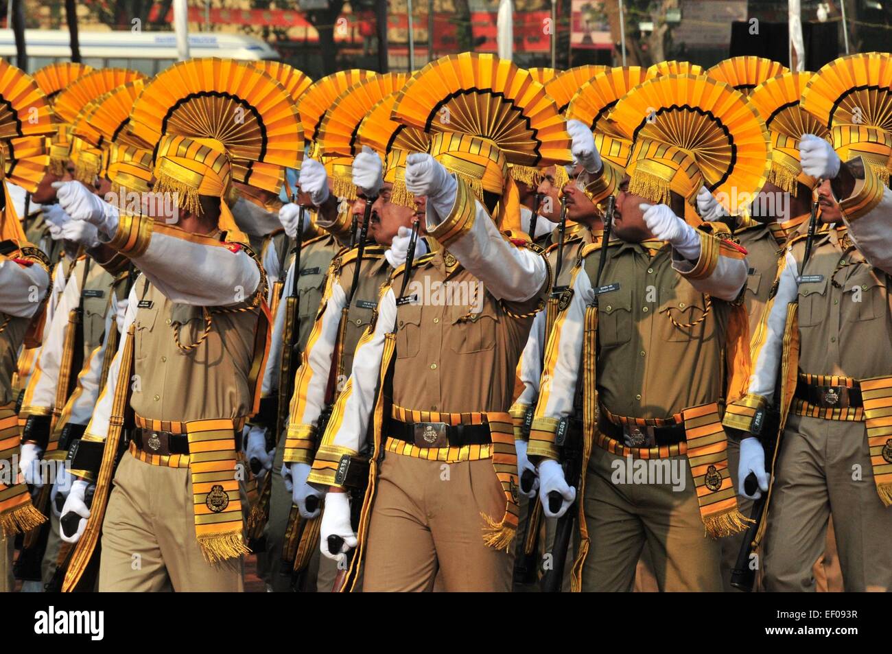 Mumbai, India. 24th Jan, 2015. Indian army soldiers rehearse for the ...