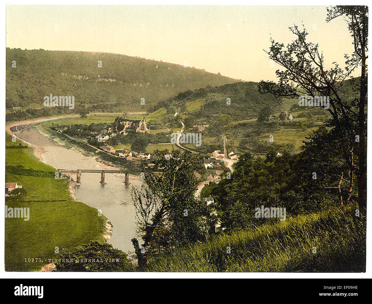 A general view of Tintern, a village in Wales known for its historic ...