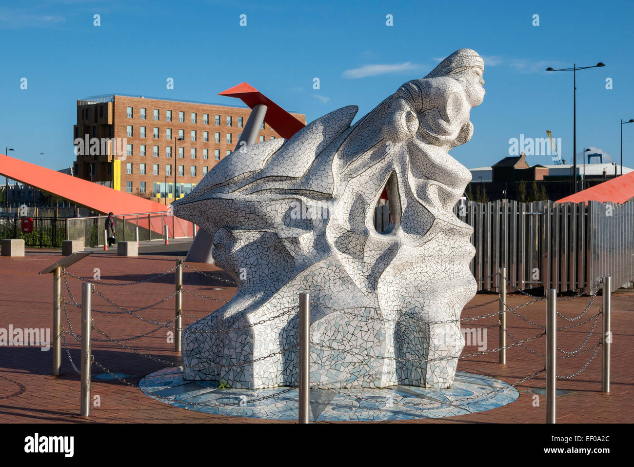 Norwegian Sailors Church with Statue of Captain Scott Cardiff Bay ...