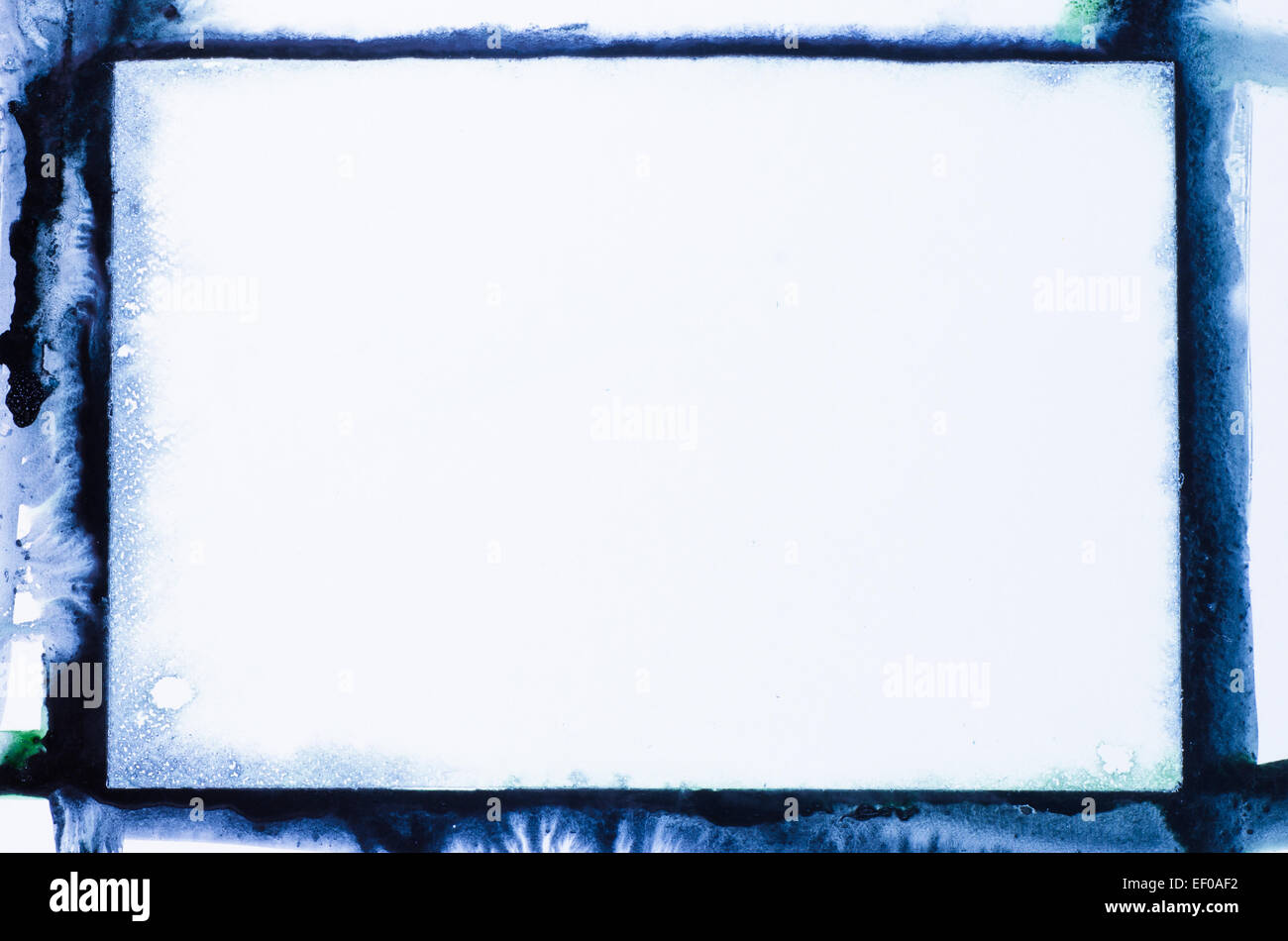 watercolor painted frame on white paper background Stock Photo - Alamy