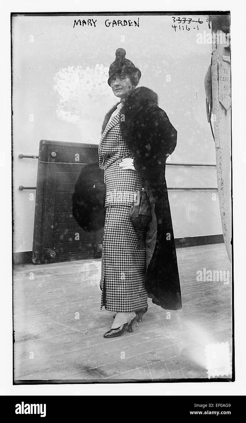 Mary Garden, a prominent opera singer, is seen in this image. She was ...