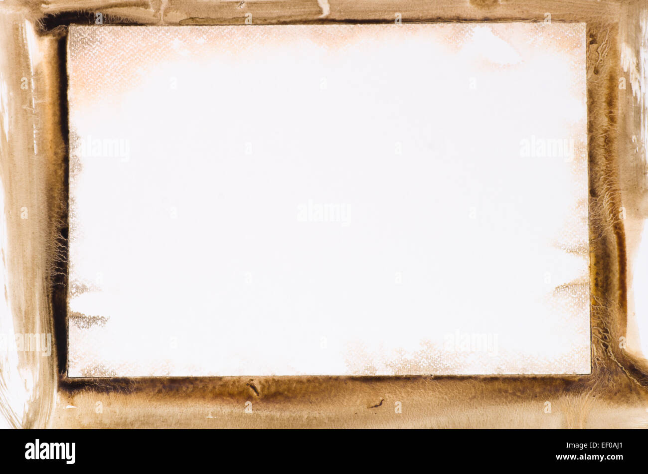 watercolor painted frame on white paper background Stock Photo - Alamy