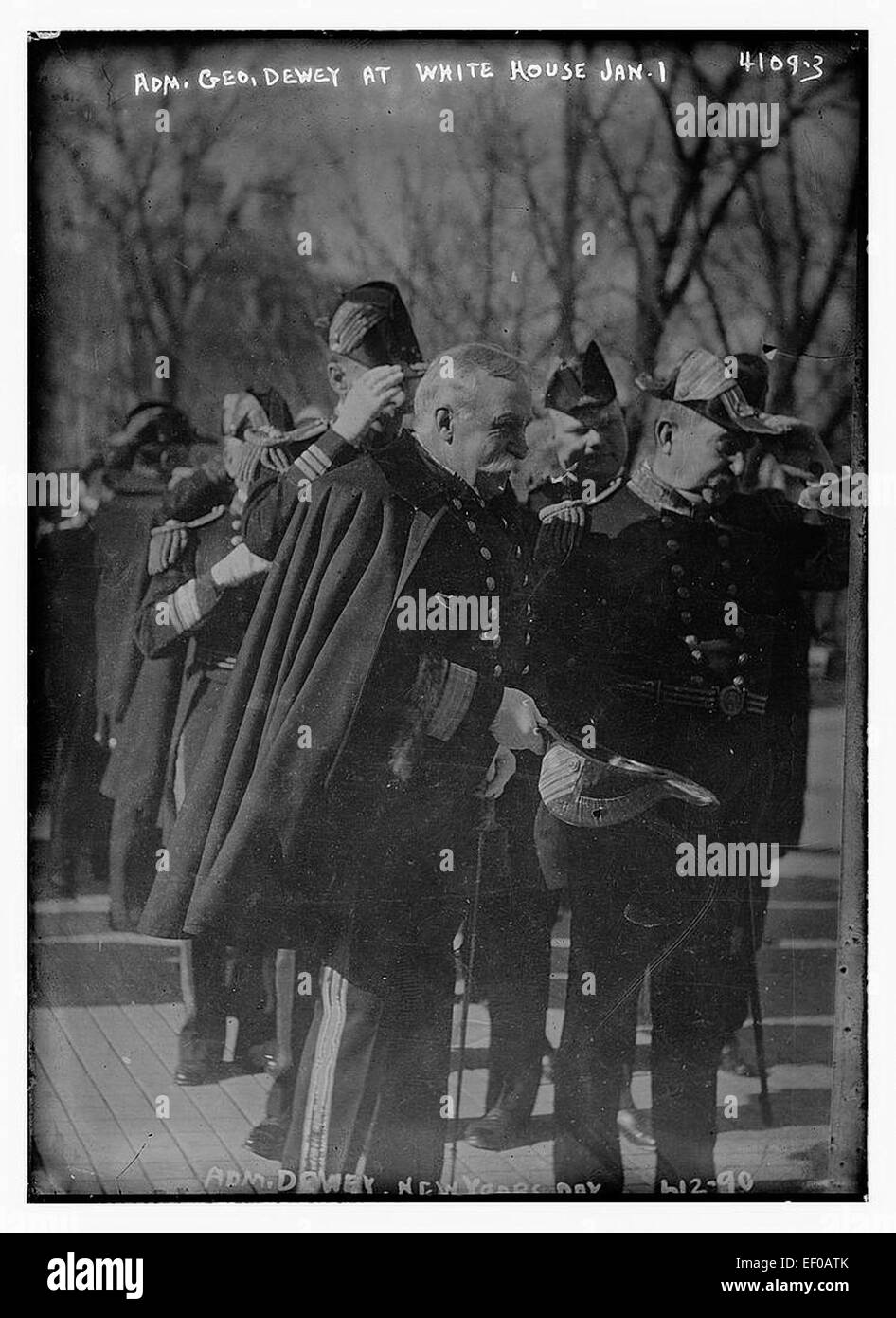 Admiral George Dewey, a prominent naval hero, is shown at the White ...