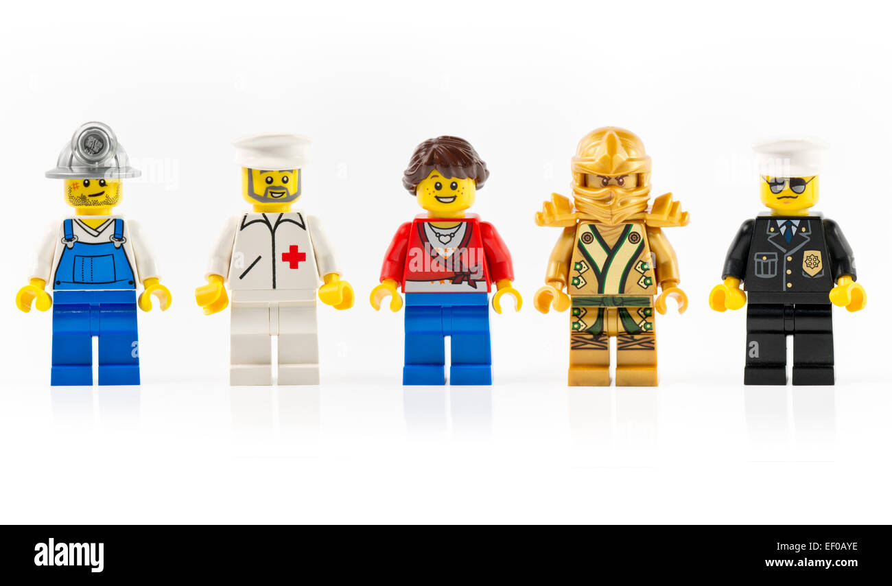 Lego Characters And White Background High Resolution Stock Photography ...