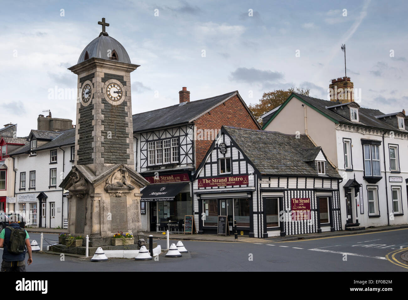 Clock Tower Rhayader Powys Wales Stock Photo - Alamy