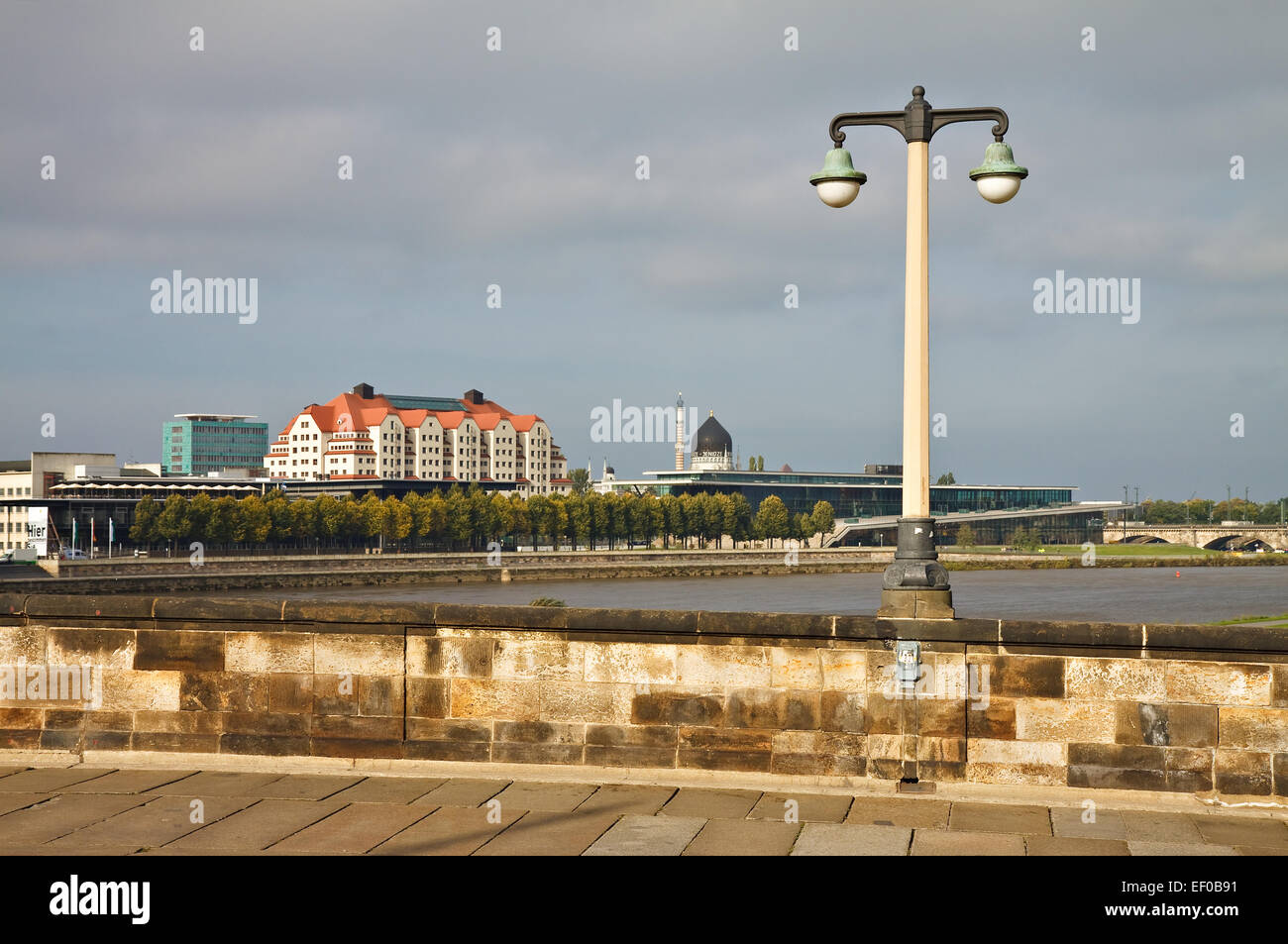 View from the Augustus Bridge in Dresden Stock Photo - Alamy