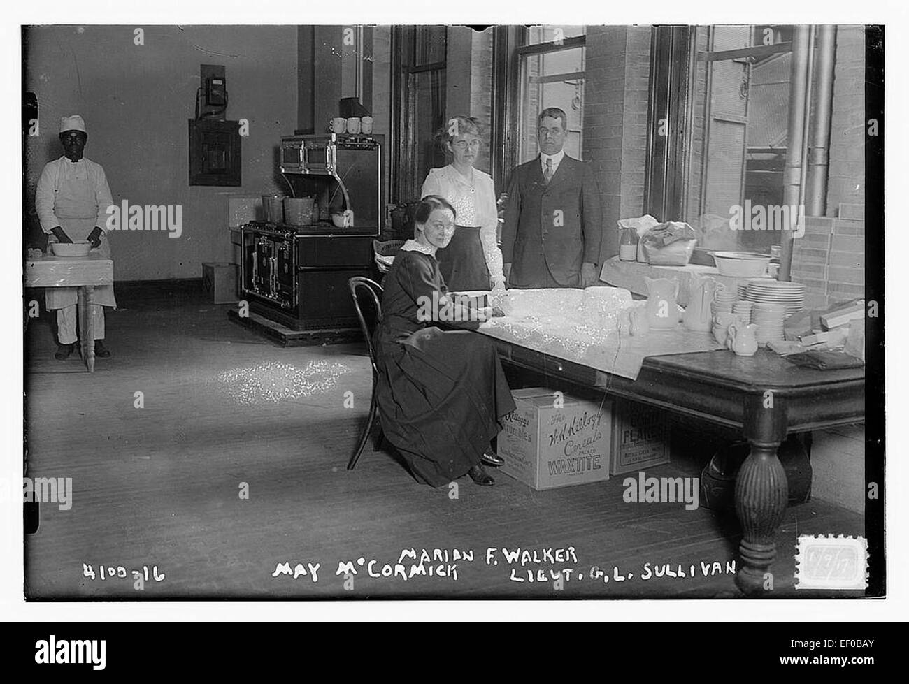 A historical photograph featuring Marian F. Walker, May McCormick, and ...