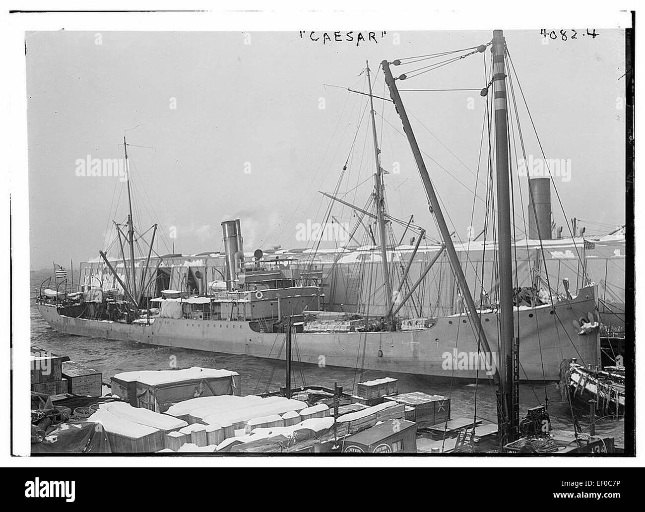 This image features a historical portrayal of Caesar, possibly ...