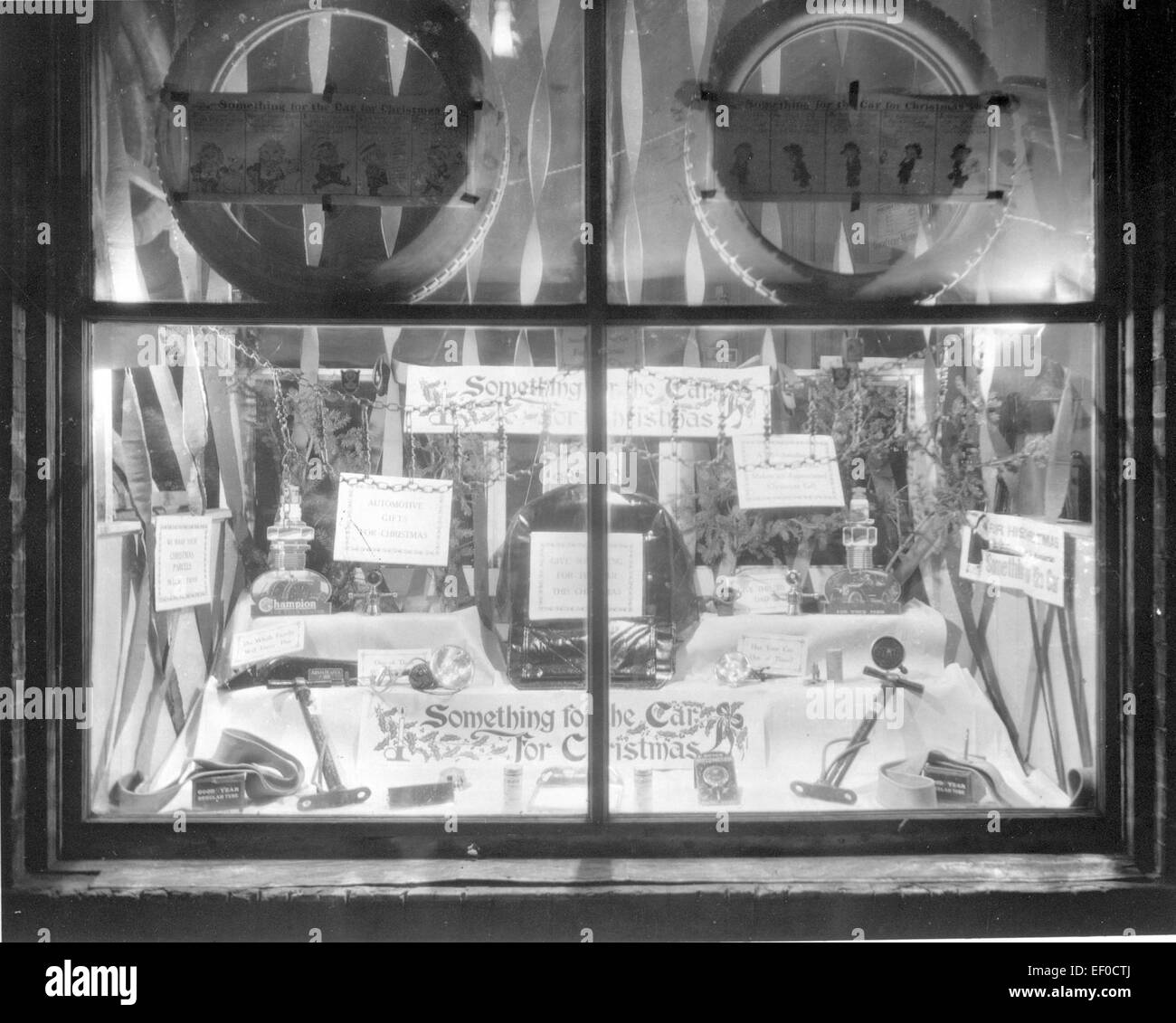 A store window display in Drumheller, Alberta, Canada, showcases a ...