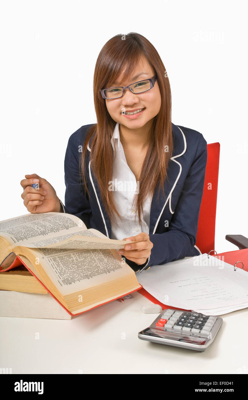 Teenage student doing homework Stock Photo - Alamy