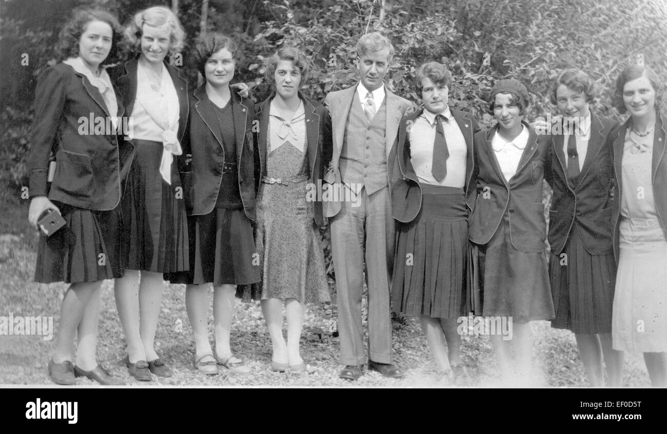A historic image of the Edmonton Grads, a women's basketball team ...