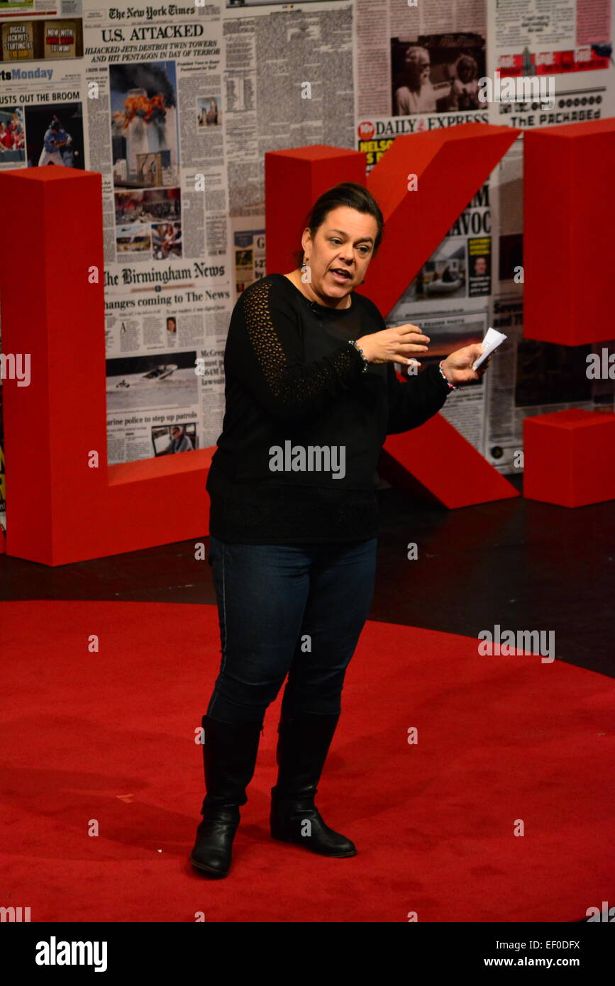 Gibraltar. 24th January 2015. Pictured radio presenter Michelle ...
