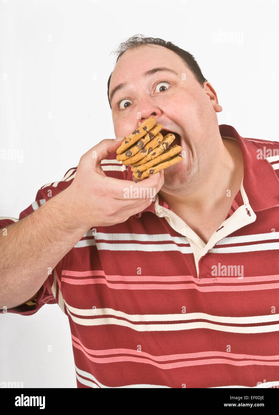 Fat Guy Stuffing Face