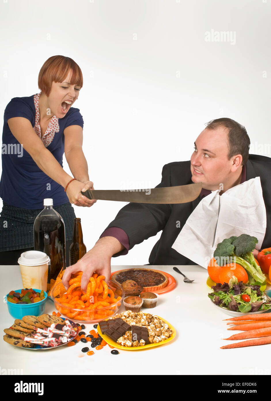 Fat man eating suit hi-res stock photography and images - Alamy