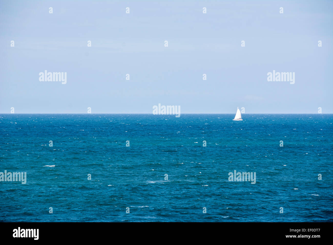 Sail boat on the Horizon Stock Photo - Alamy