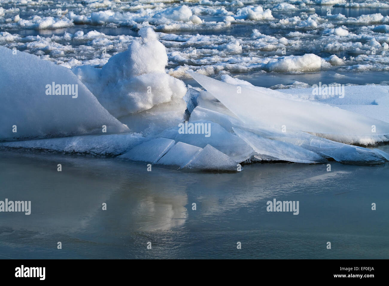 Ice on the Oder Stock Photo - Alamy