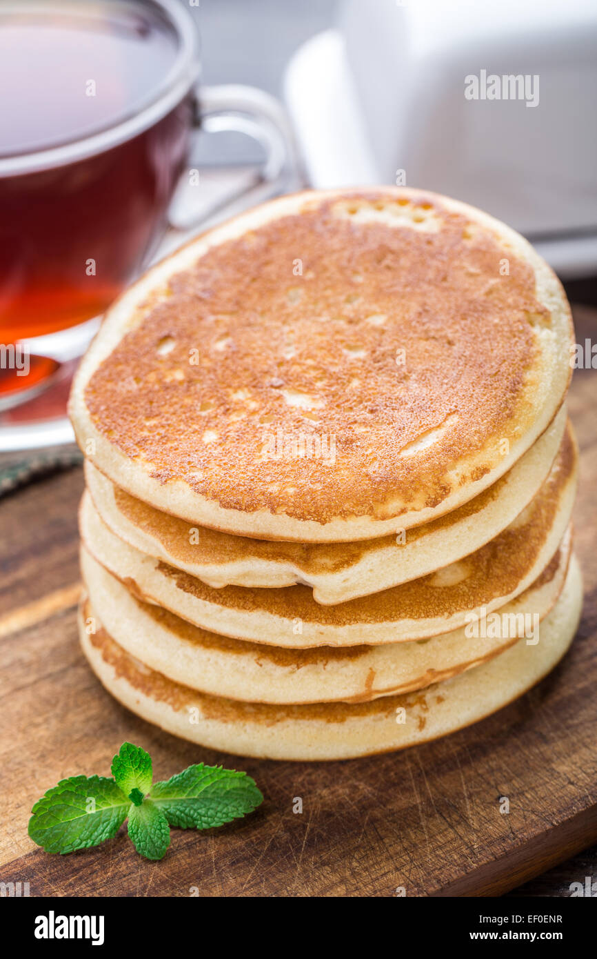 Stack of small pancakes Stock Photo - Alamy