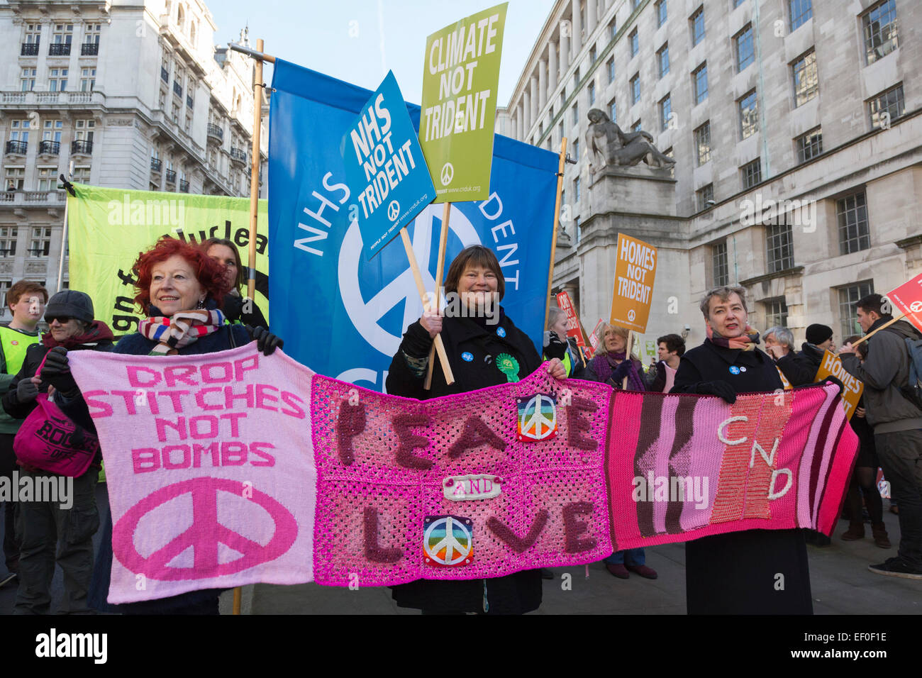 London, UK. 24 January 2015. L-R: Heather Wakefield of Unison with ...