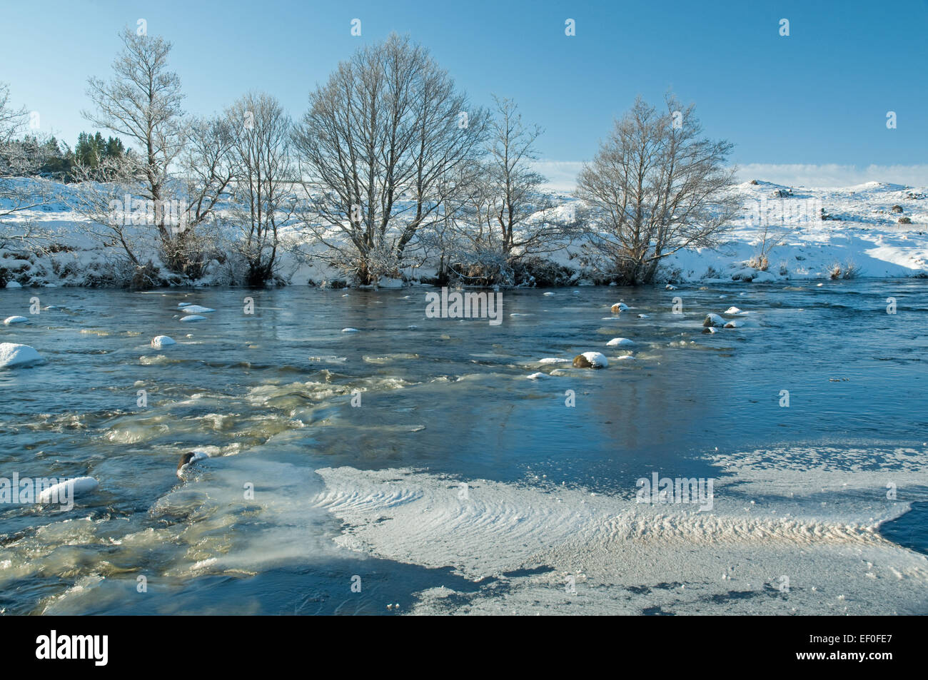 Ice formations on the River Blackwater Stock Photo - Alamy