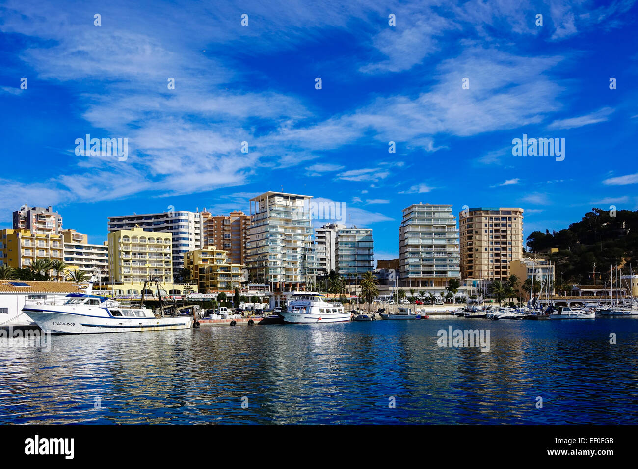 Calpe, or Calp, the port and tourist destination in Spain Stock Photo ...