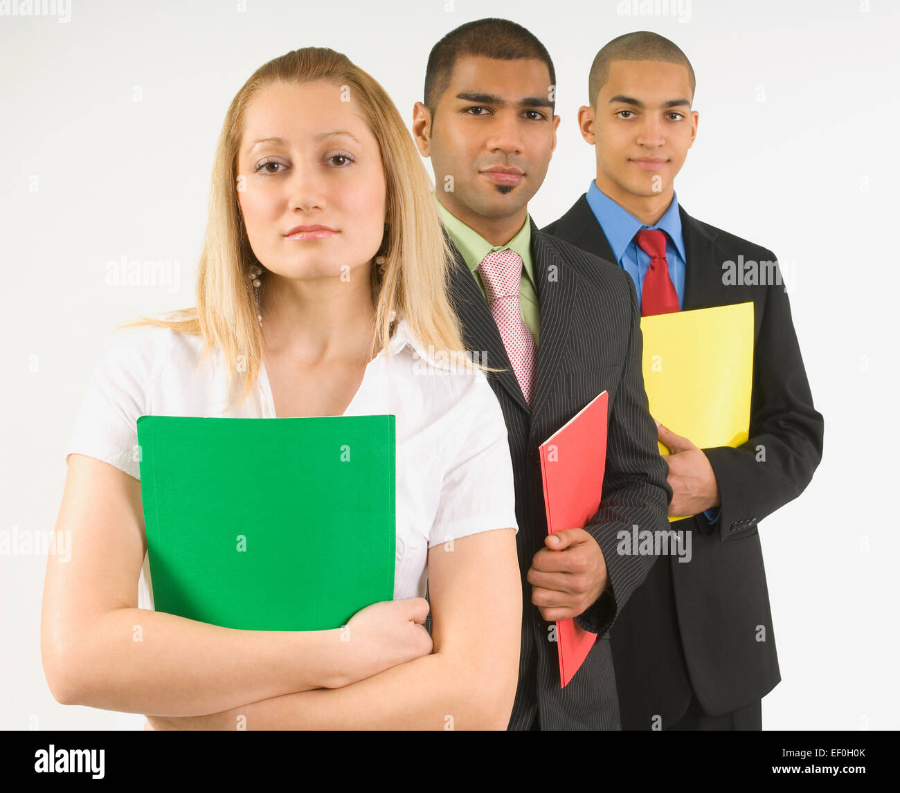Business people holding files Stock Photo - Alamy