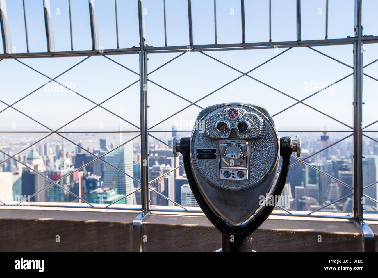 Beautiful view from the rooftop of Empire State Building, New York ...