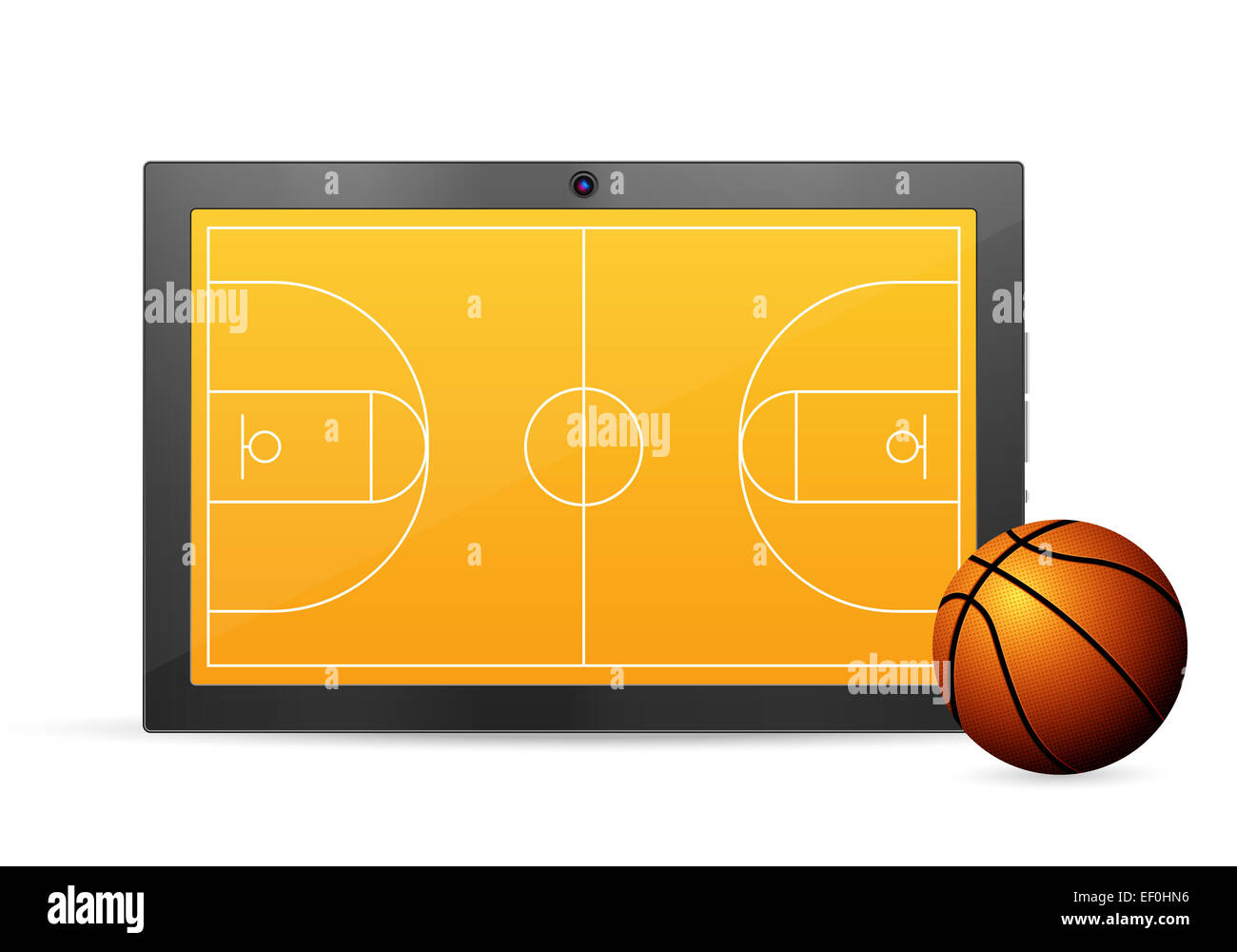 Tablet basketball on a white background. Vector illustration Stock ...