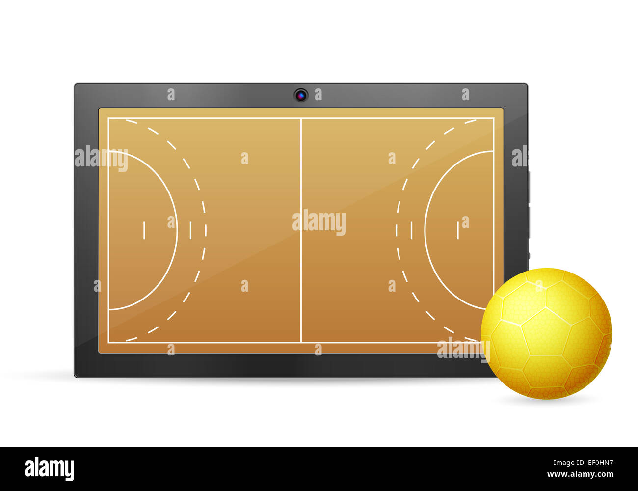 Tablet handball on a white background. Vector illustration Stock Photo ...