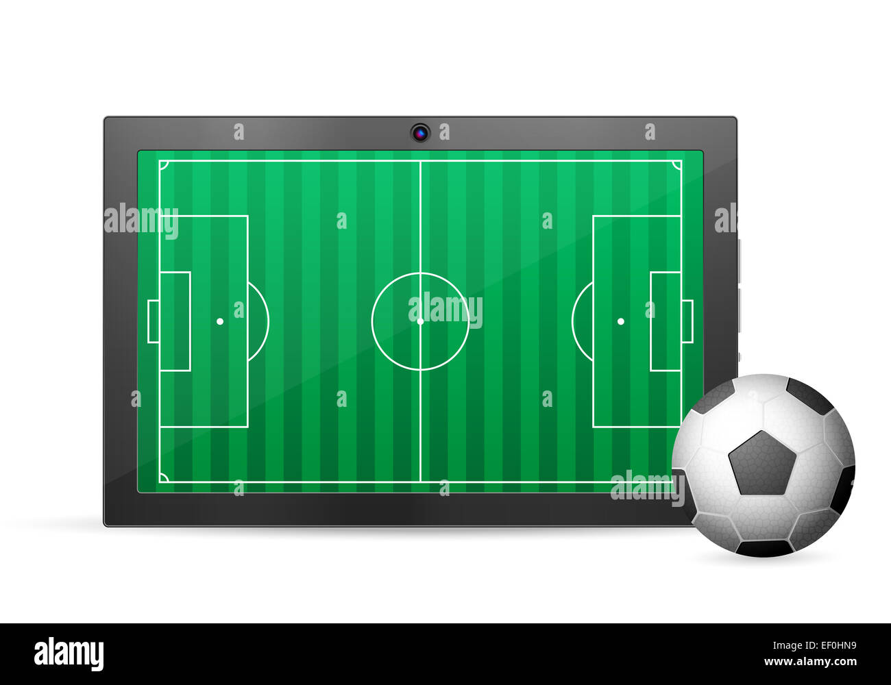 Tablet soccer on a white background. Vector illustration Stock Photo ...