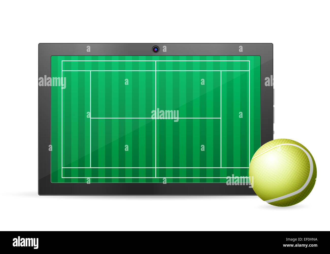 Tablet tennis on a white background. Vector illustration Stock Photo ...