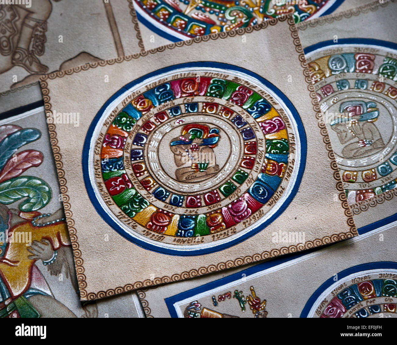 Mayan Calendar in Mexico Stock Photo - Alamy