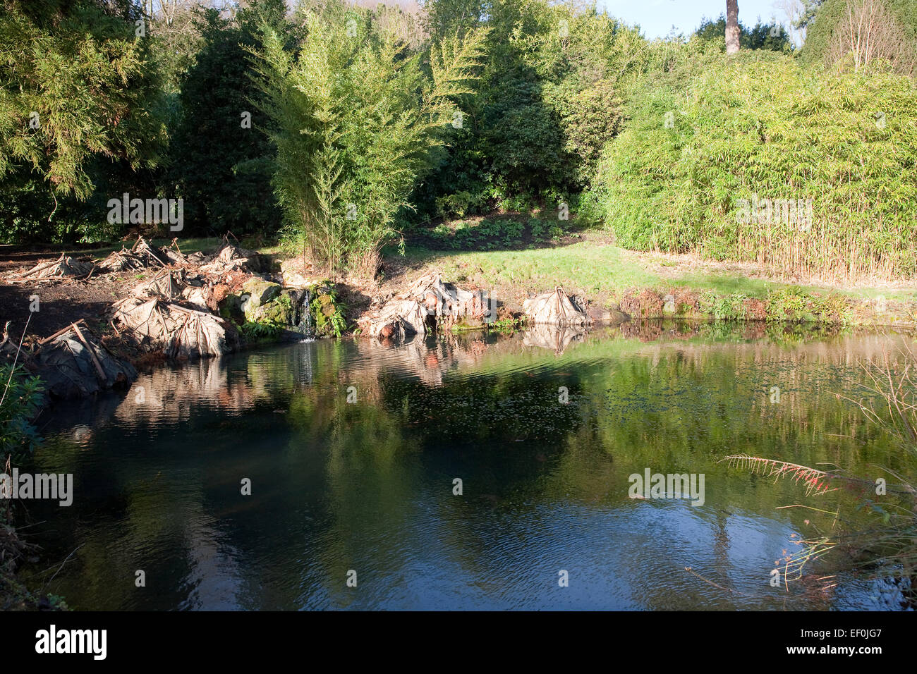 One of the ponds at Chartwell, the family home of Winston Churchill ...