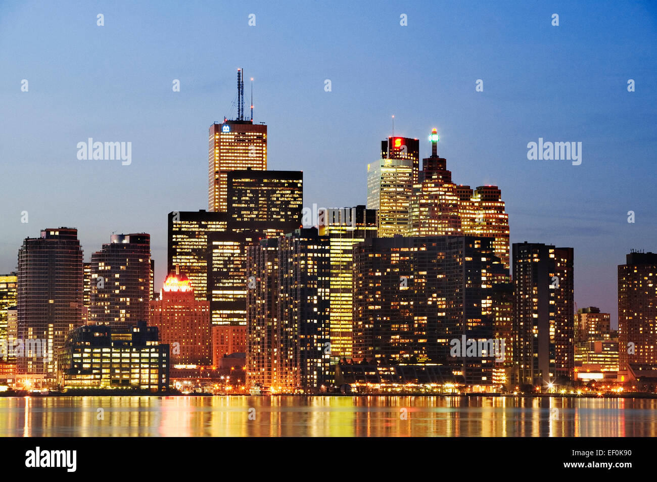 Toronto Skyline at dusk, Toronto Ontario Stock Photo - Alamy