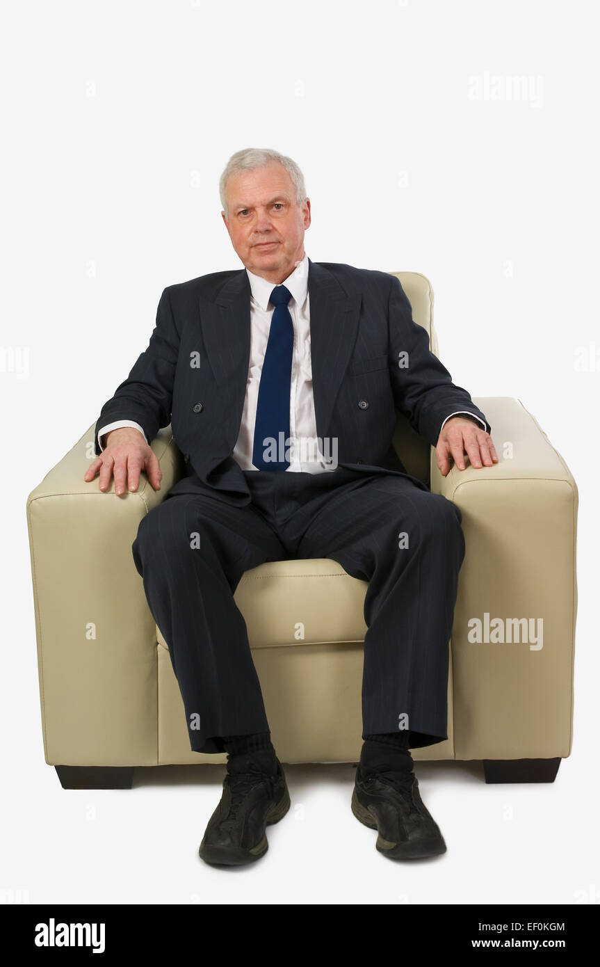 Man sitting chair suit full portrait hi-res stock photography and ...