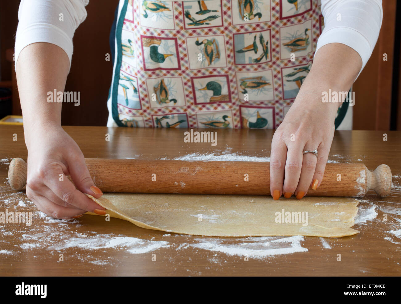 Rolling out pasta hi-res stock photography and images - Alamy