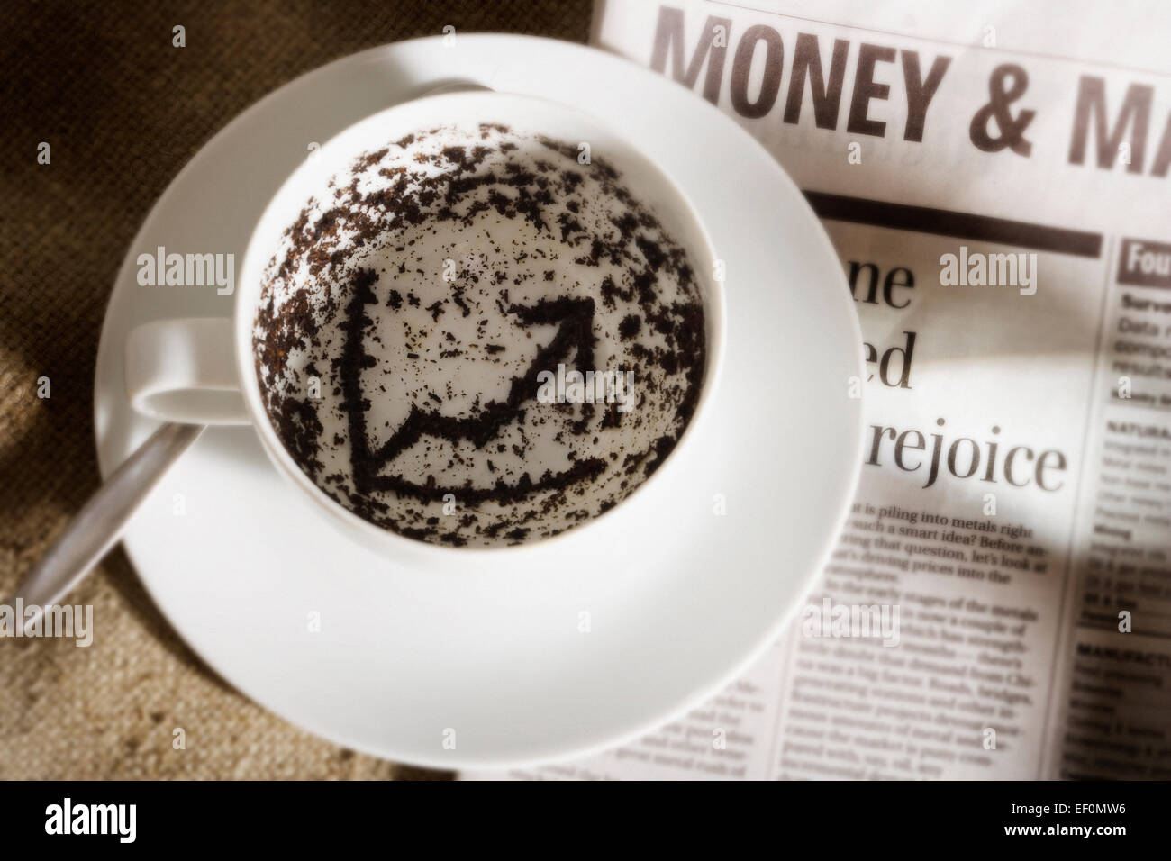 tea leaves in cup showing the future Stock Photo - Alamy