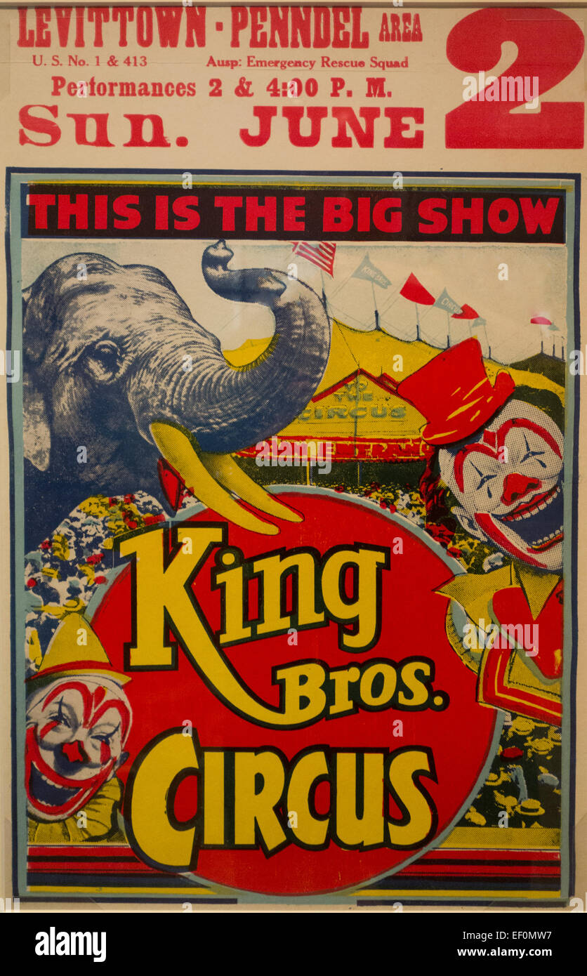 circus posters in Doylestown PA gallery Stock Photo - Alamy