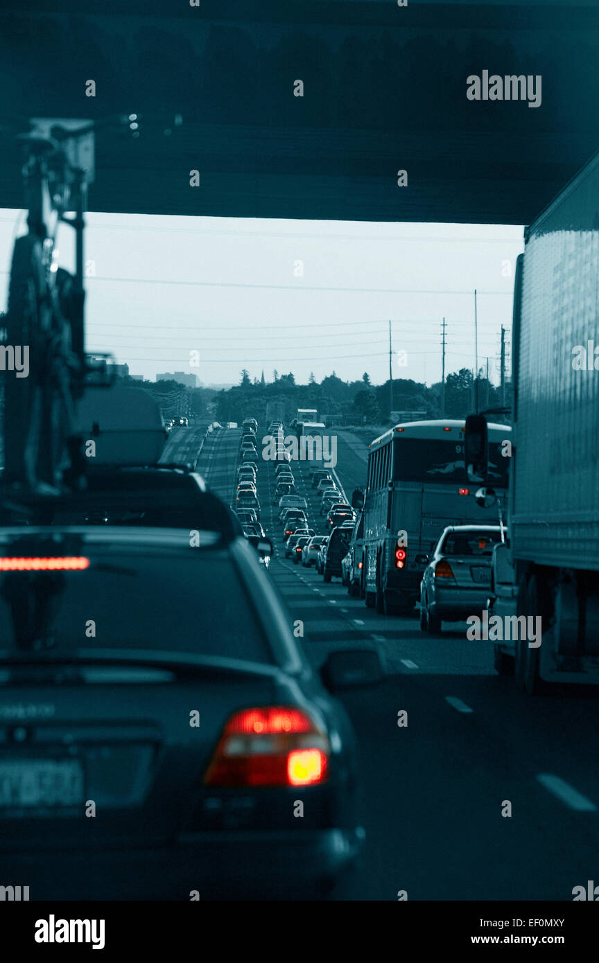 Traffic Jam on Highway 401, Ontario Canada Stock Photo - Alamy